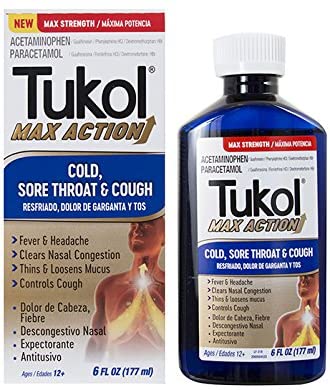 Tukol Max Action Cold and Flu 6oz – Porpa